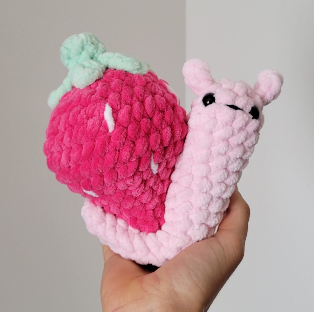 Chonky Strawbert BIG Strawberry Snail, Amigurumi - Etsy