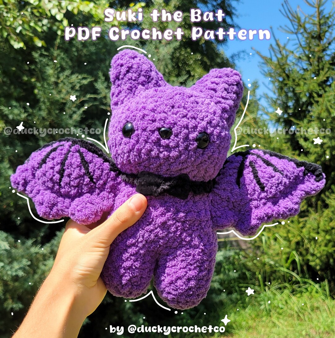 Suki the Bat PDF Crochet Pattern Instructions, Digital, Halloween ...