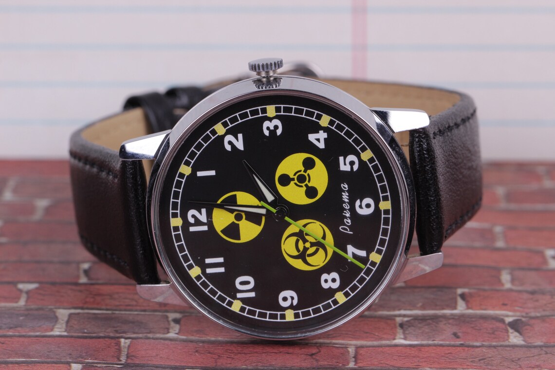Exclusive Soviet Watch Raketa Radiation troops Vintage | Etsy