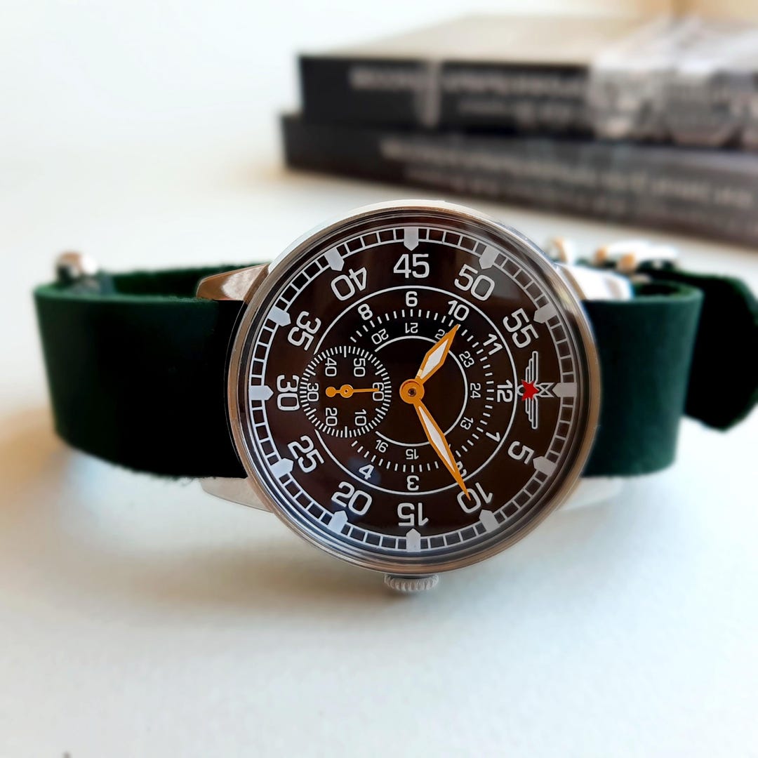Vintage Aviator Pobeda Watch - Military Style Mechanical Timepiece - Etsy
