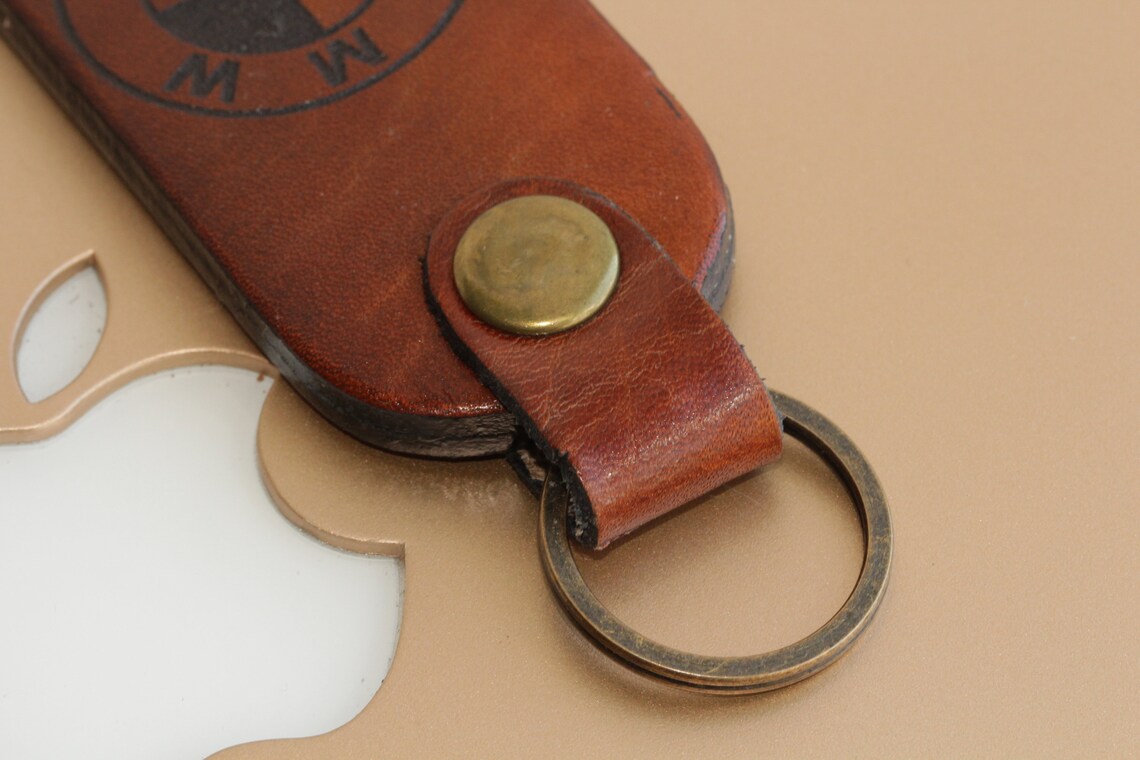 BMW Key ring Leather Keychain Stamped keychain Leather BMW | Etsy