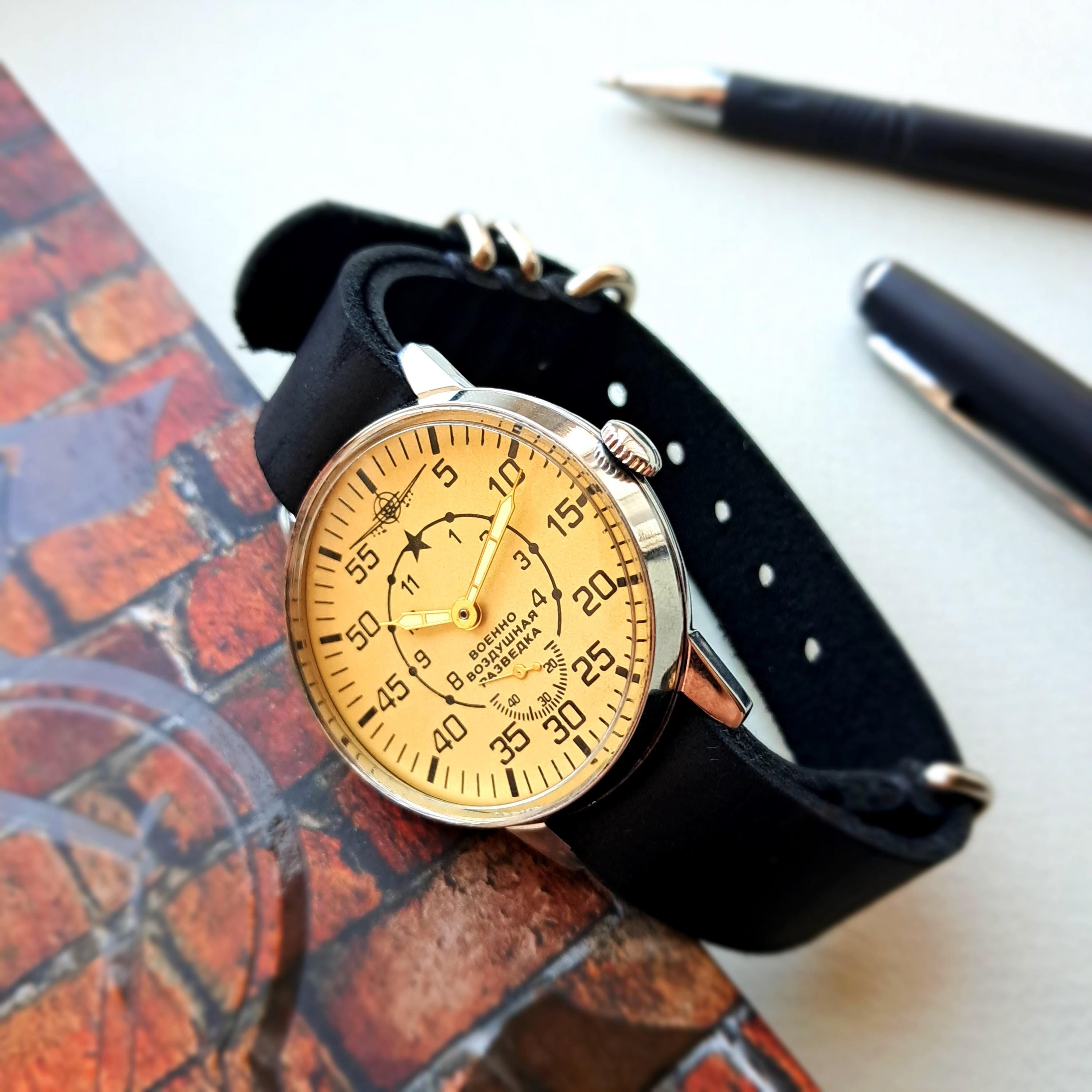 Soviet Military Pilot Watch • Air Reconnaissance USSR • Vintage Style ...