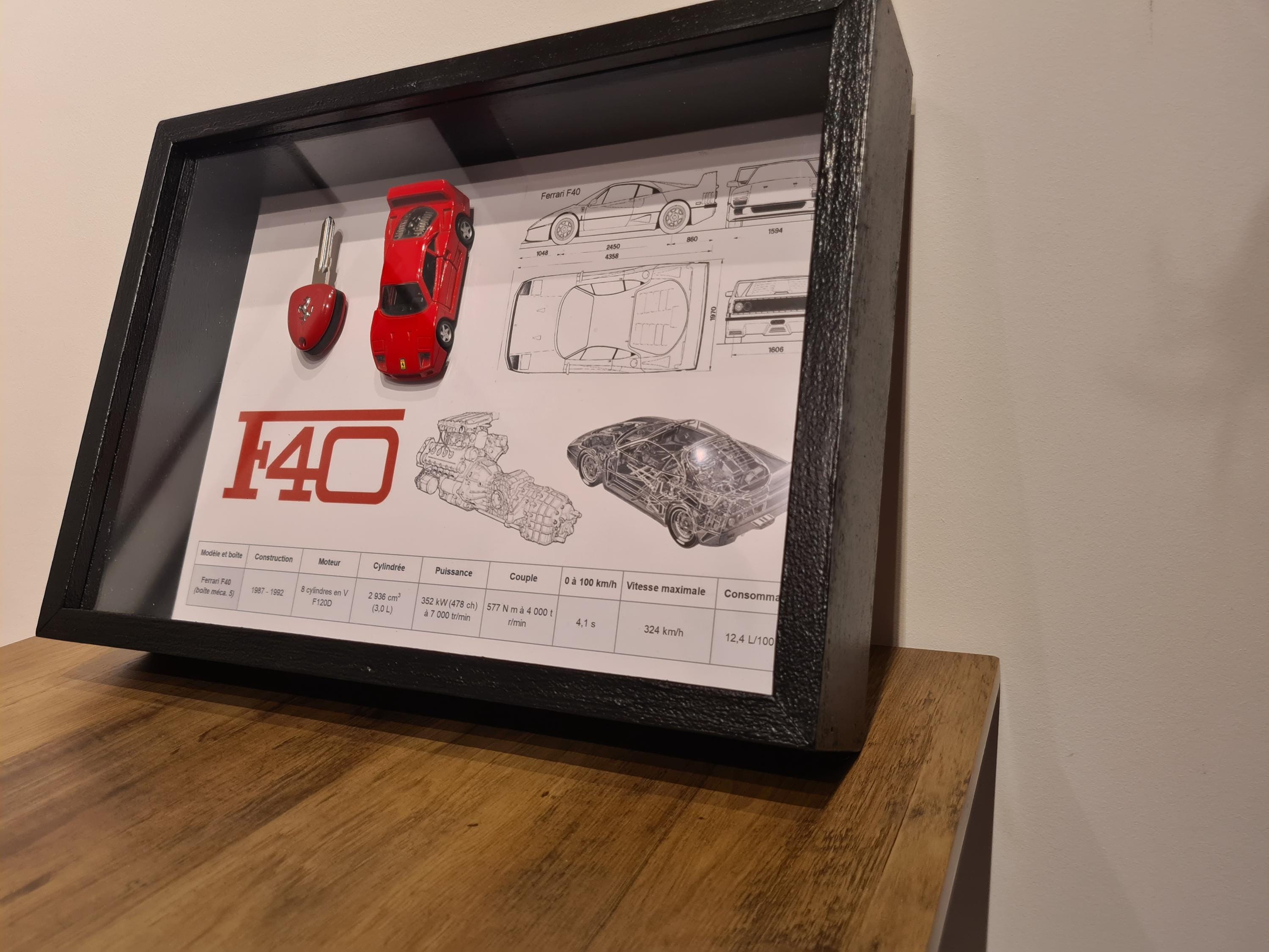 Ferrari F40 Key Frame - Etsy