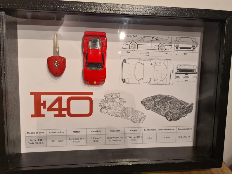 Ferrari F40 Key Frame - Etsy