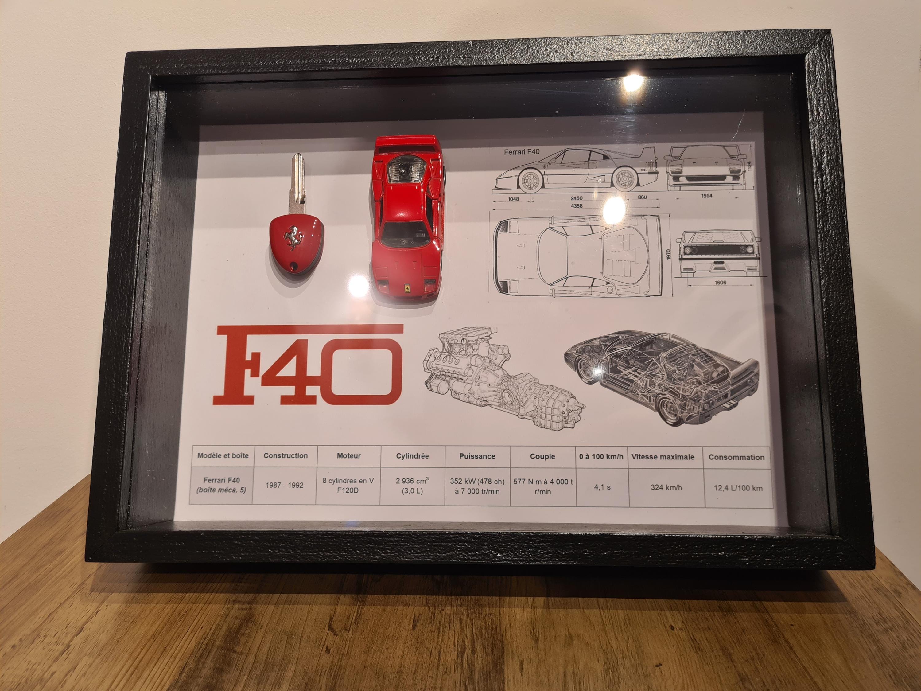 Ferrari F40 Key Frame - Etsy