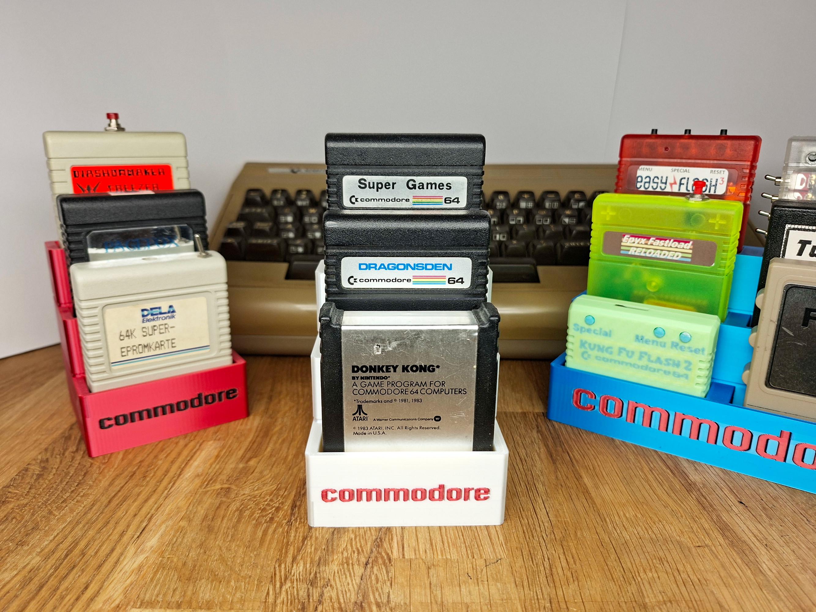 Commodore C64 Plug-in Cards/game Modules Organizer and Display - Store ...