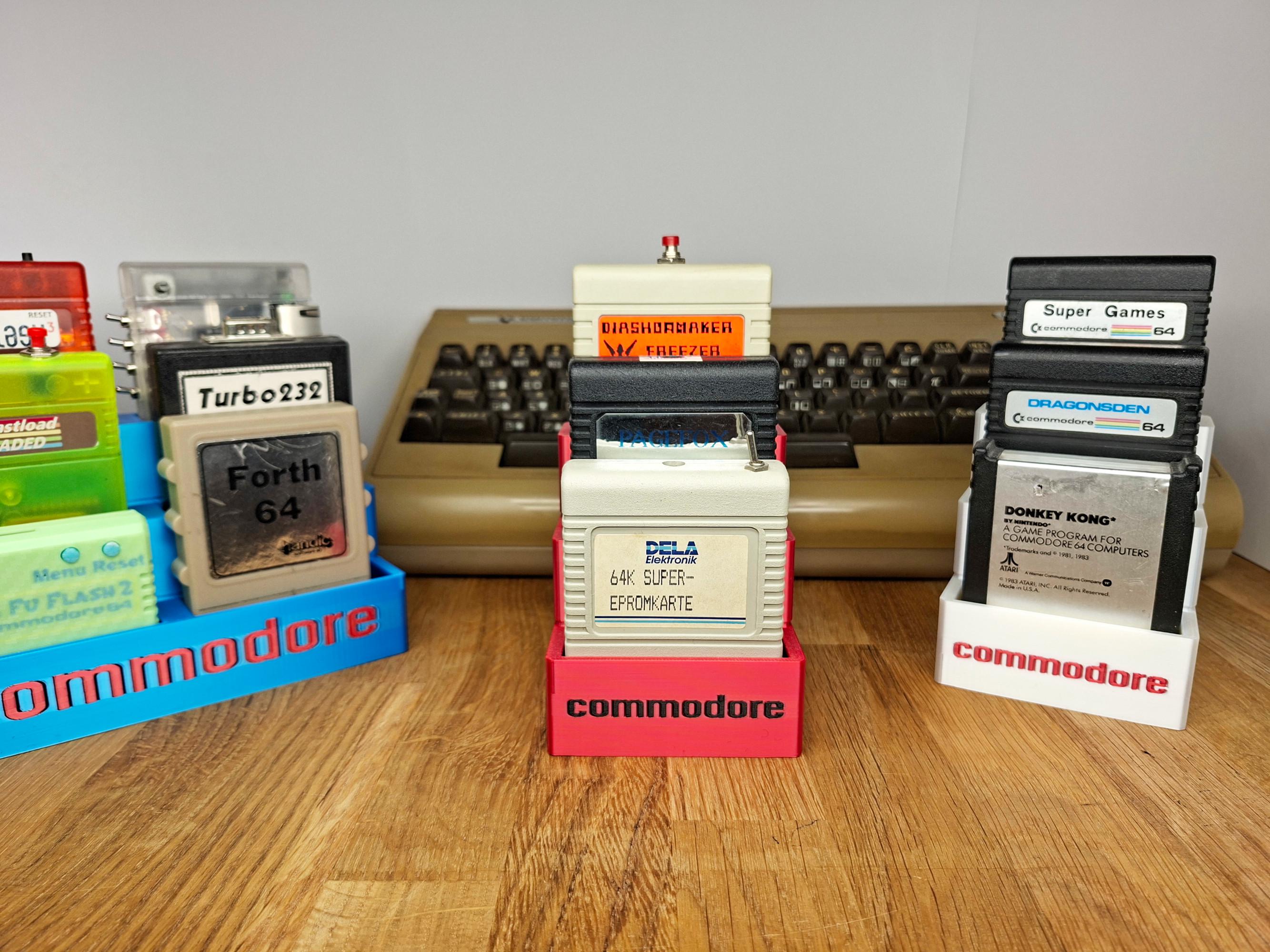 Commodore C64 Plug-in Cards/game Modules Organizer and Display - Store ...