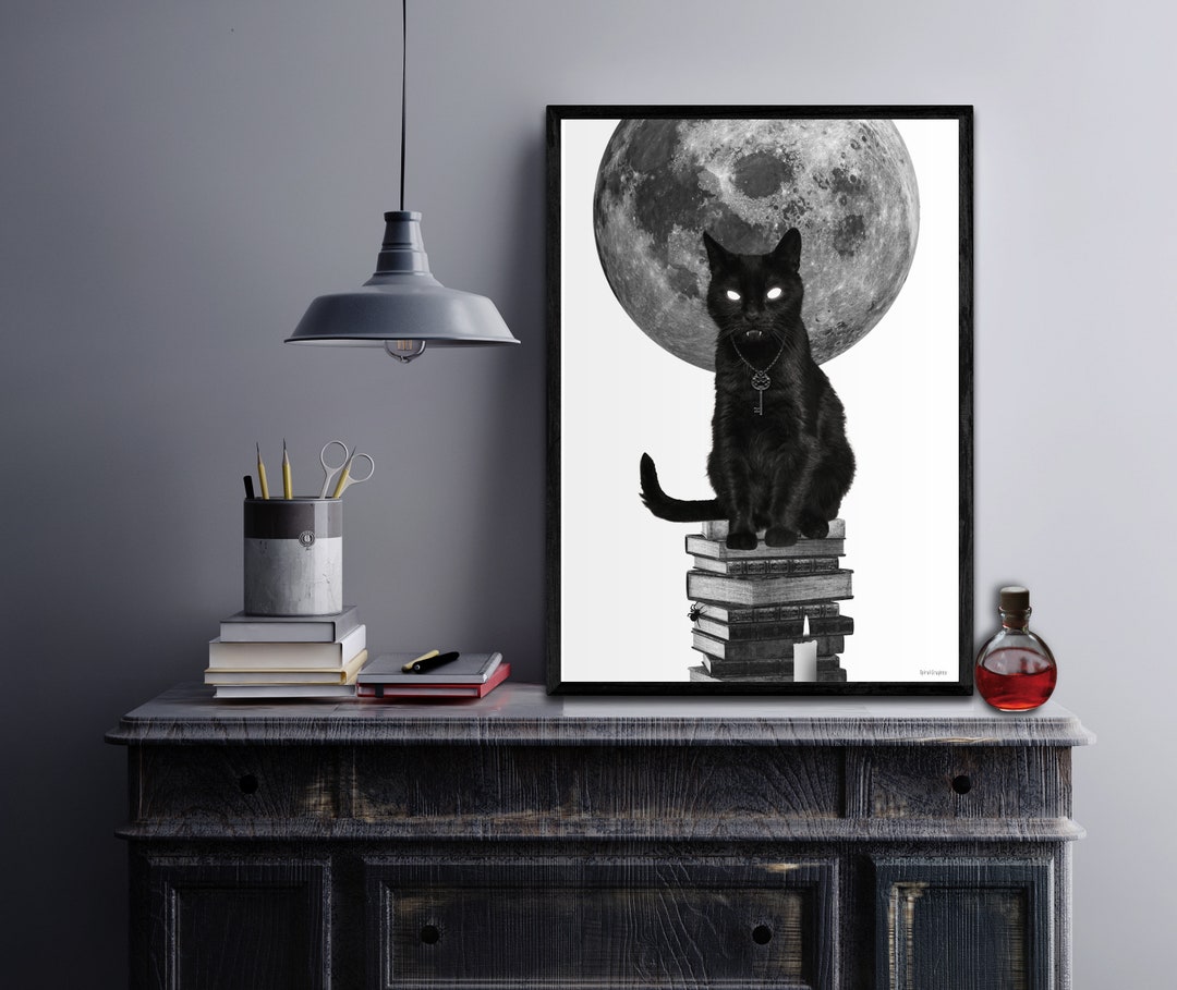 Printable "black Cat" Poster, Immediately Downloadable! (decoration ...