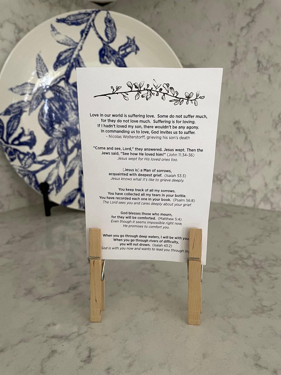 Grief Bereavement Bible Verse Card - Etsy