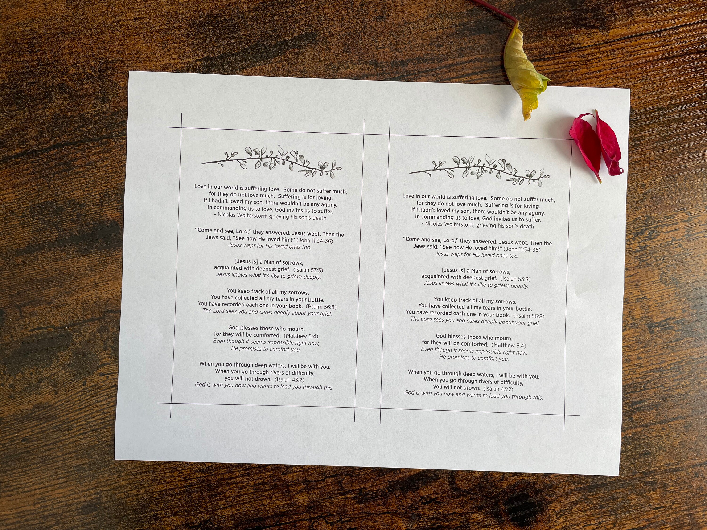 Grief Bereavement Bible Verse Card - Etsy