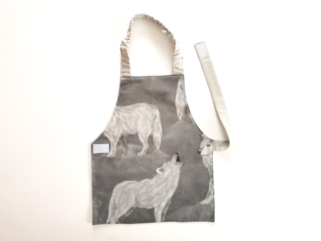 Montessori Apron 3-4 Years, Wolves, Child Sized Apron - Etsy