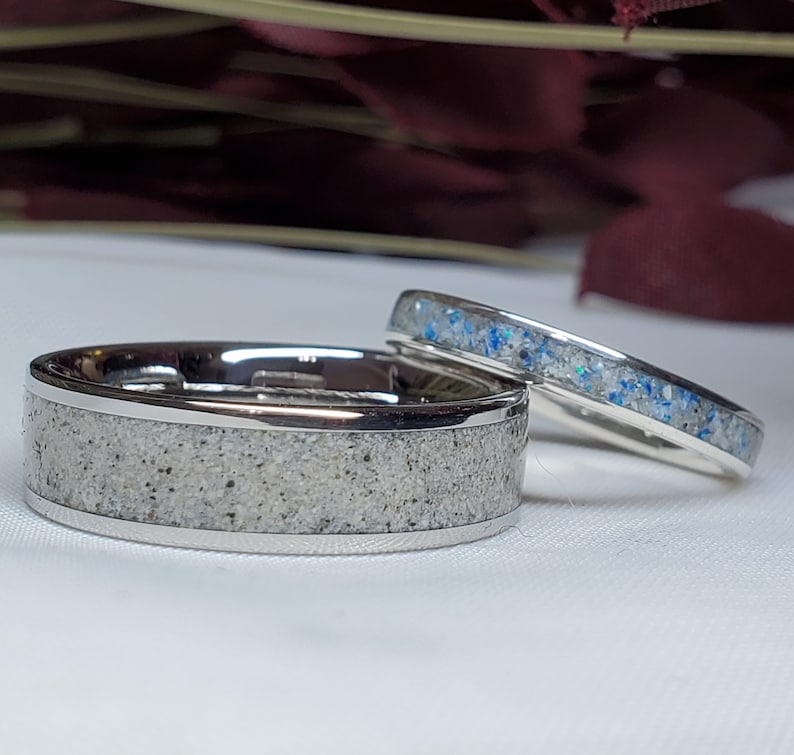 Beach Sand Ring Wedding Bands Sand Rings Stainless Steel - Etsy