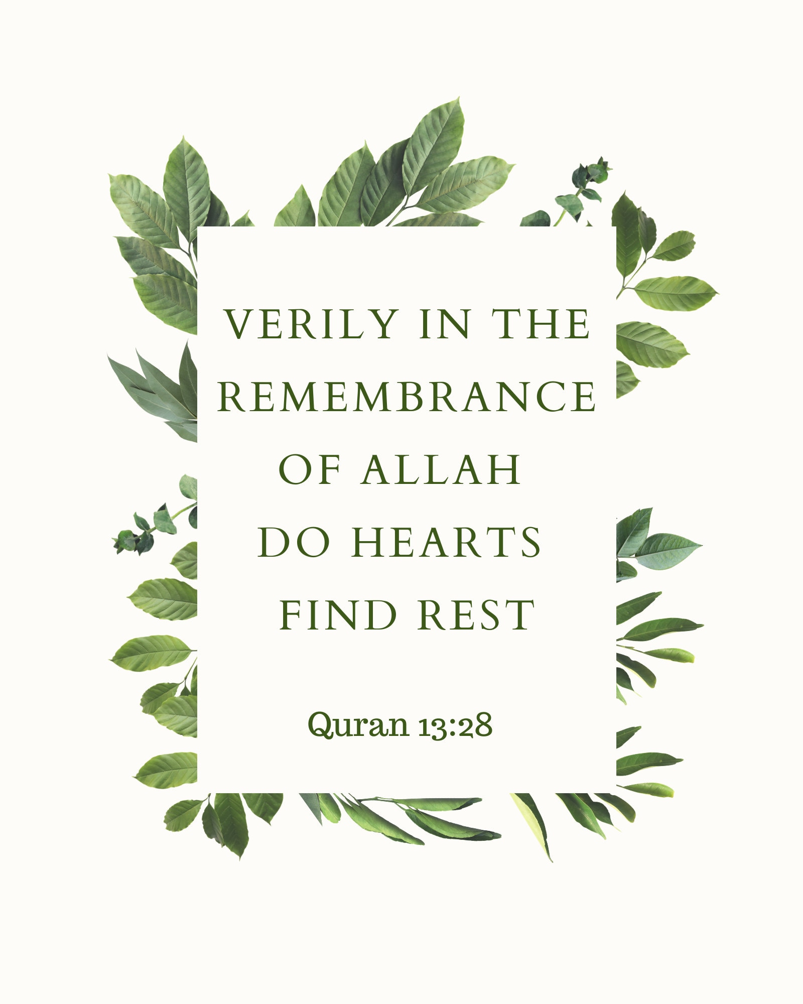 Verily in the Remembrance of Allah Do Hearts Find Rest | Islamic Home ...
