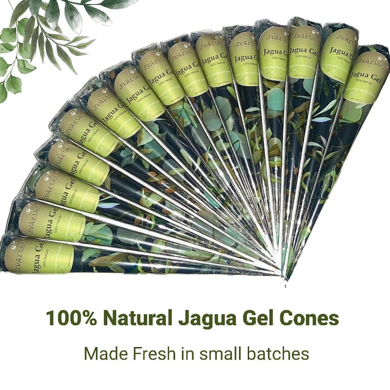 Natural Jagua Gel Cones for Your DIY Mehndi Henna at Home, Organic Dark ...