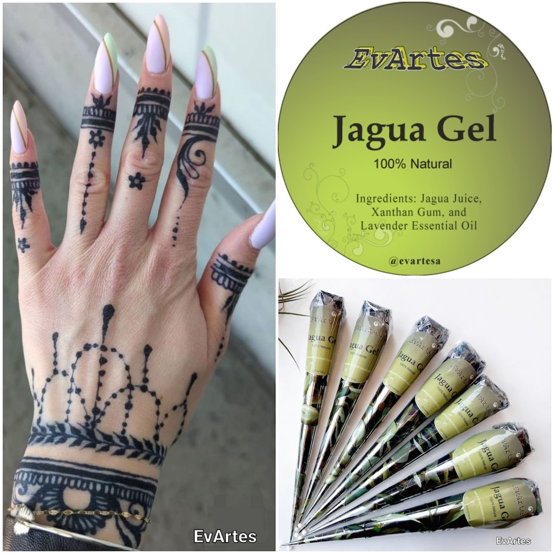 Natural Jagua Gel Cones for Your DIY Mehndi Henna at Home, Organic Dark ...