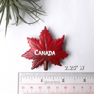 Handmade Canada Maple Leaf Resin Fridge Magnets, Hand Painted Magnet ...