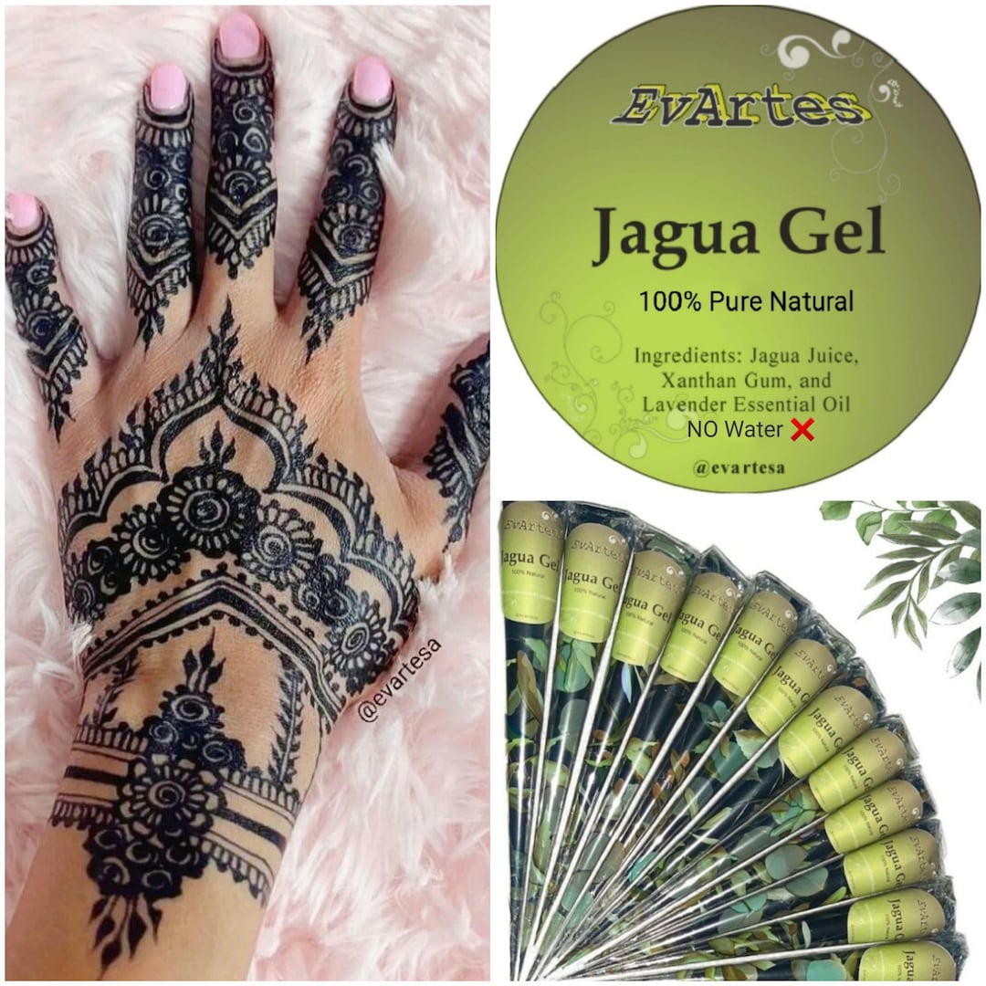 Natural Jagua Gel Cones for Your DIY Mehndi Henna at Home, Organic Dark ...