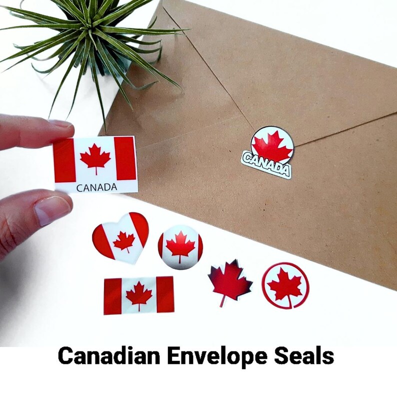 Canada Day Mini Maple Leaf Flag Vinyl Stickers, Hand Cut Weatherproof ...