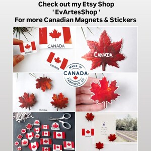 Handmade Canada Maple Leaf Resin Fridge Magnets, Hand Painted Magnet ...