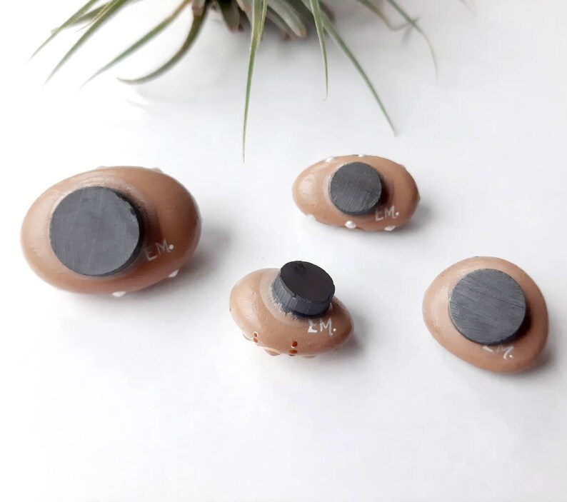 Hand Painted Mini Mandala Stone Pebbles Fridge Magnets Embellished With ...