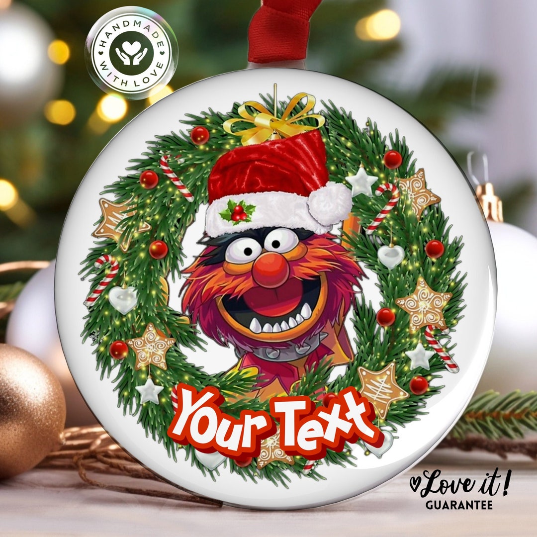 The Muppets Personalized Animal Wreath Christmas Ornaments, Custom Gift ...