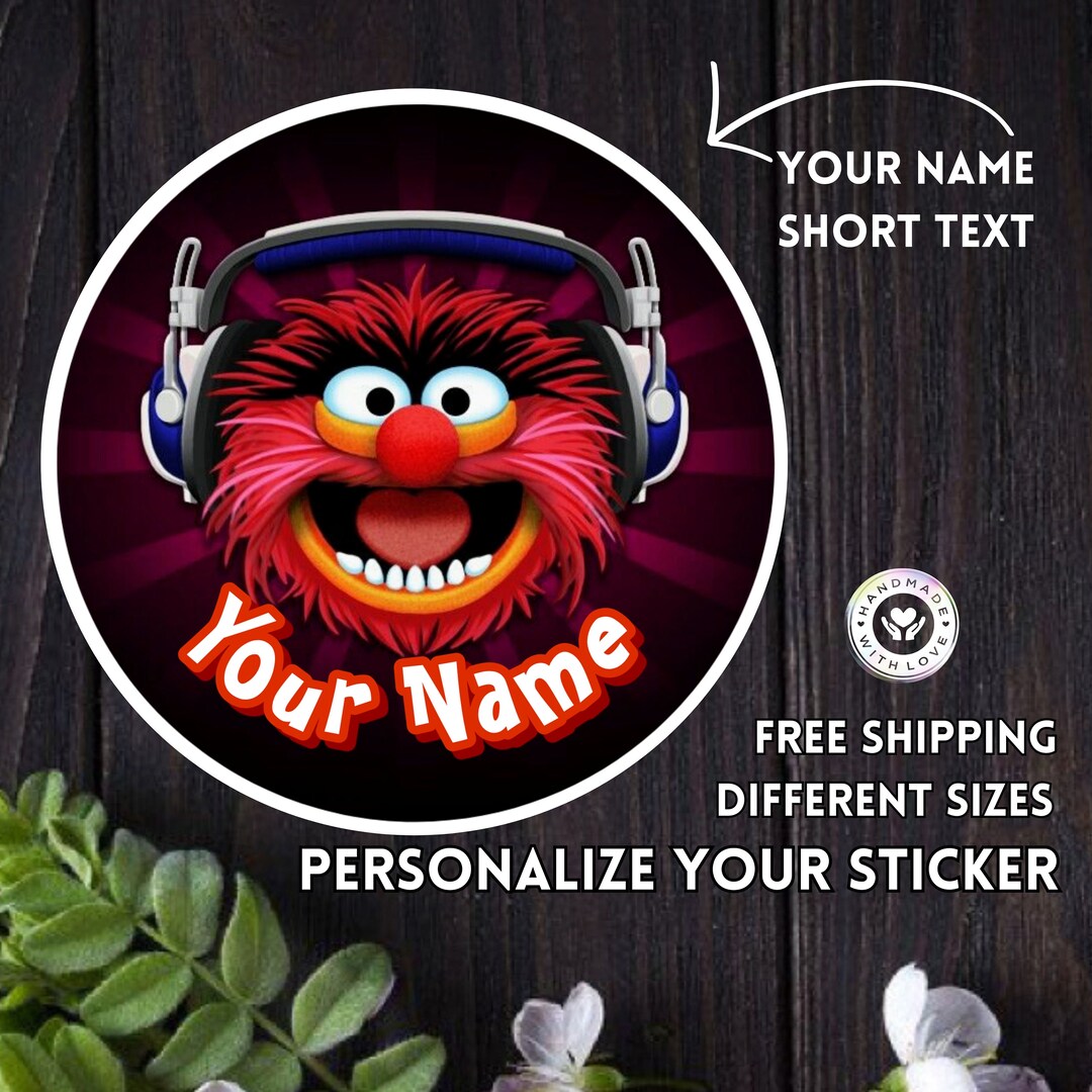 Personalized Animal Muppets Sticker Gift for Gamers Decal Different ...
