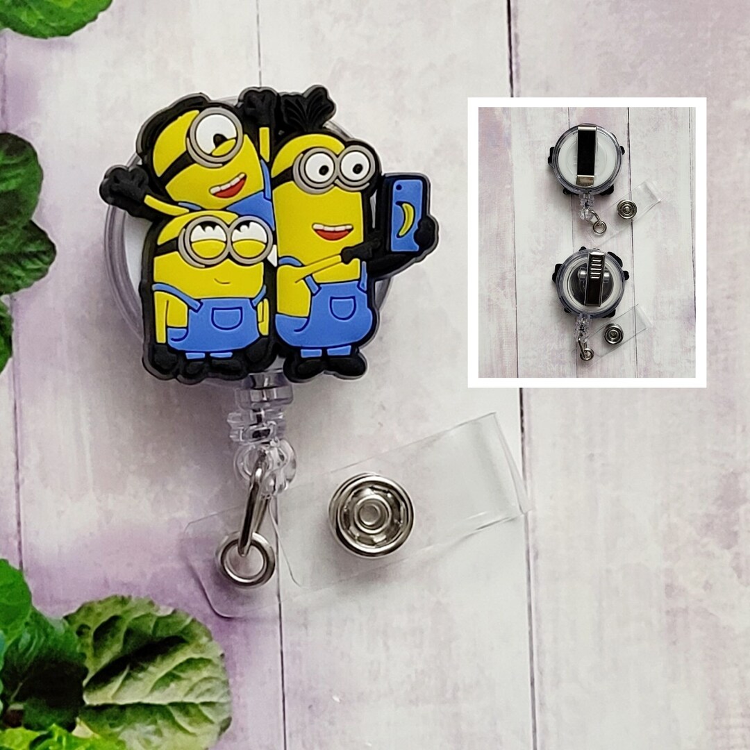 Minions Selfie Badge Reel Retractable Nurse Work Badge Reel, Despicable ...