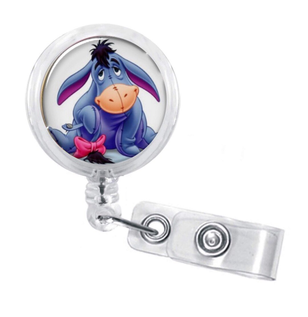 Disney Eeyore Winnie the Pooh, Retractable Swivel Badge Reel , for Work ...