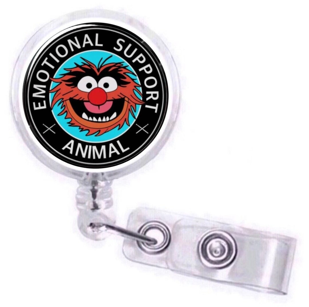 Muppets Animal Badge, Emotional Support Animal Retractable Badge Reel ...