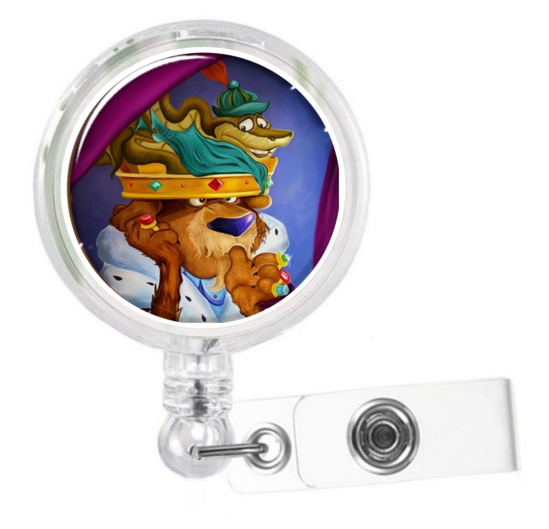 Disney Classic Robin Hood Prince John Badge, Sir Hiss Badge Reel ...