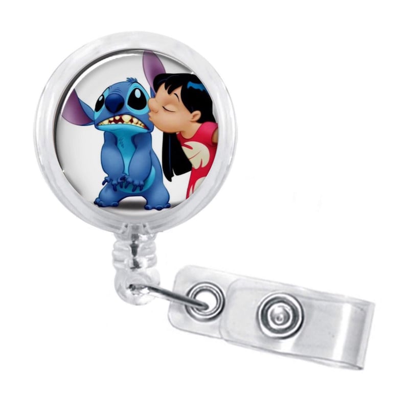 Disney's Lilo and Stitch Badge Reel Name ID Holder - Etsy