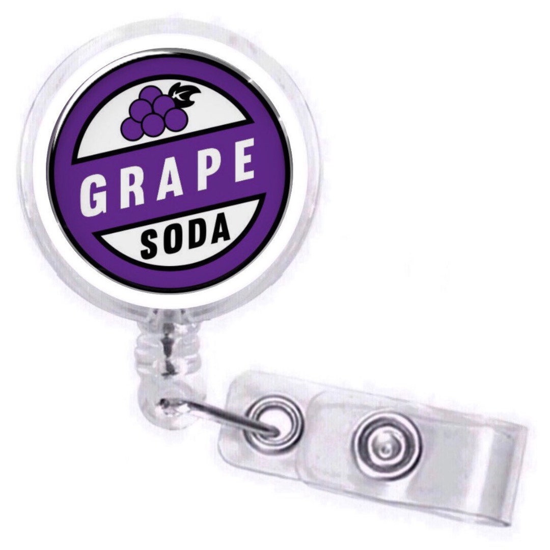 Disney Grape Soda, Ellie Badge, Disney’s UP Movie, Retractable Reel ...