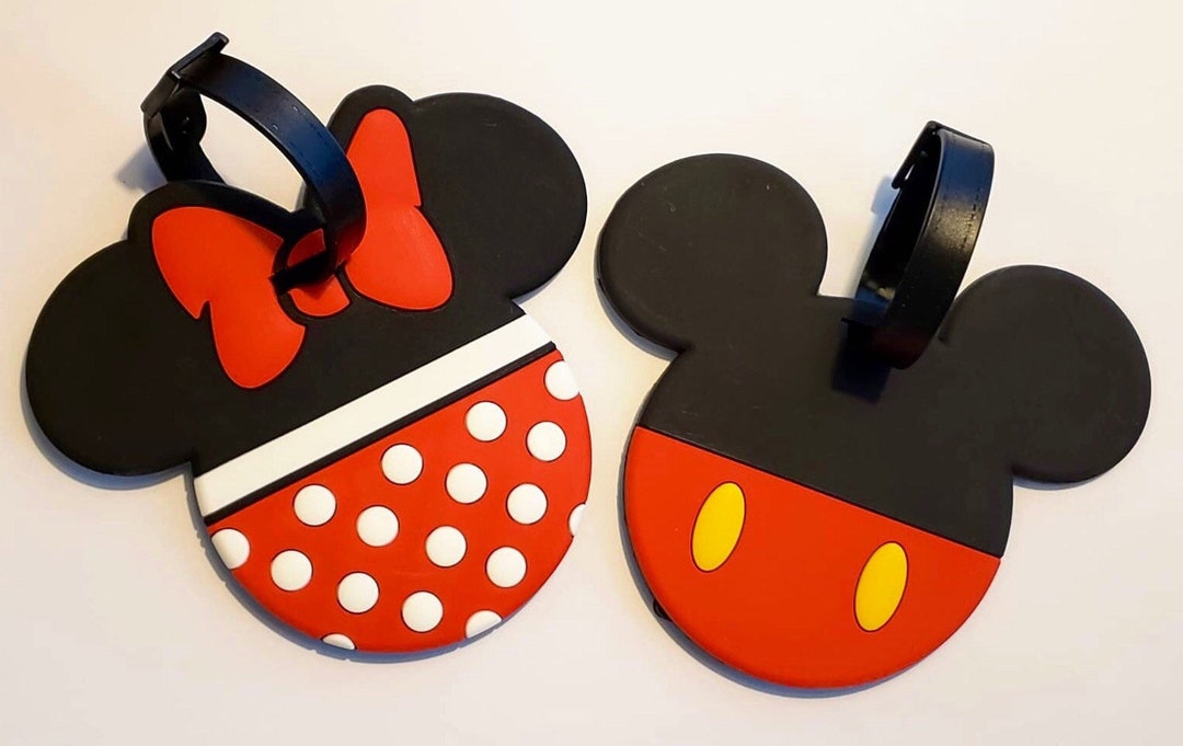 Disney's Minnie and Mickey Mouse Luggage Tag, Bag Tag, Backpack Tag, ID ...