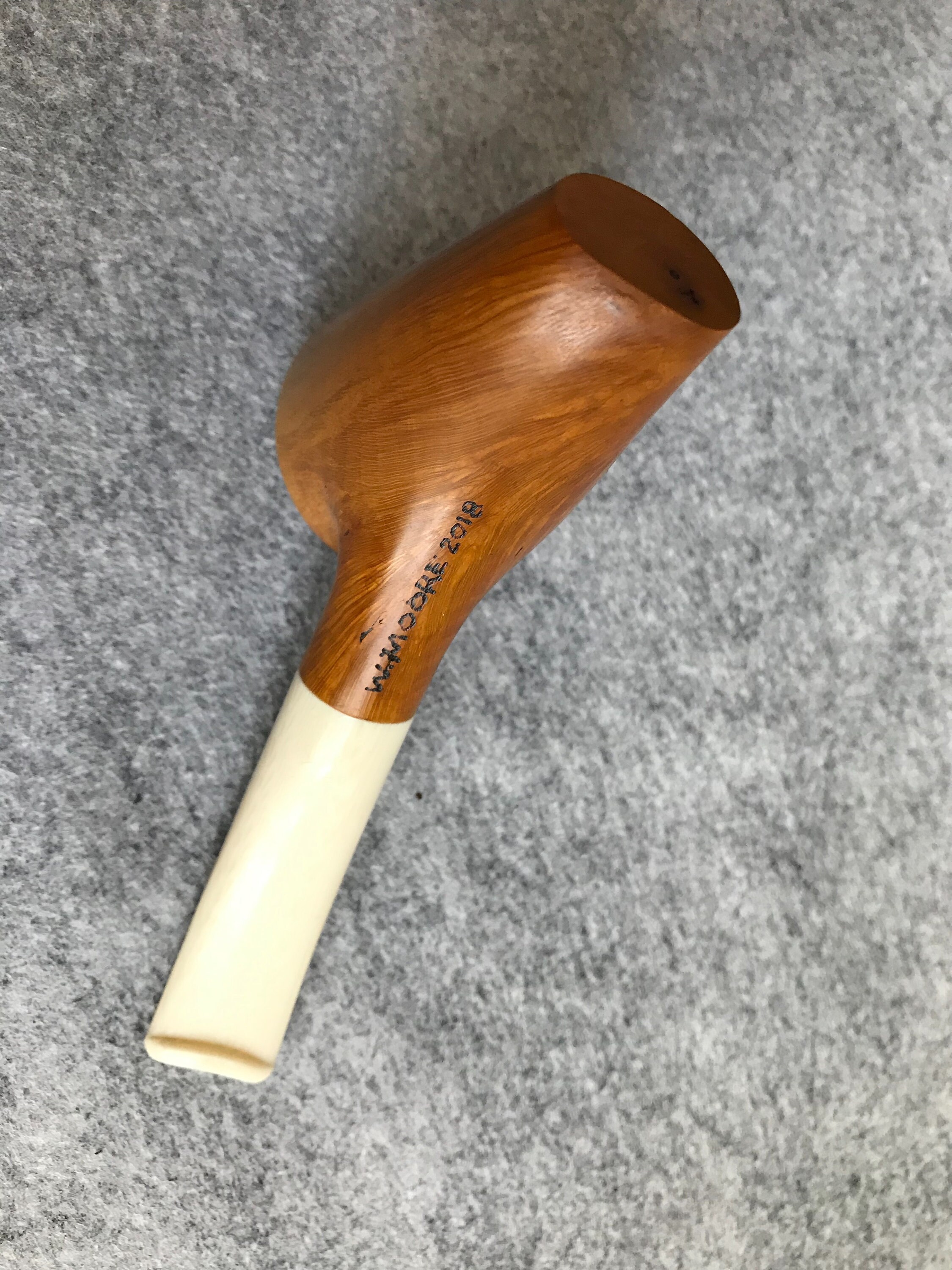 Briar Burl Pipe With White Acrylic Stem - Etsy