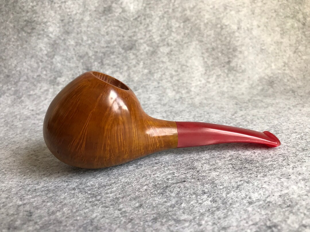 Briar Burl Pipe With Red Acrylic Stem - Etsy