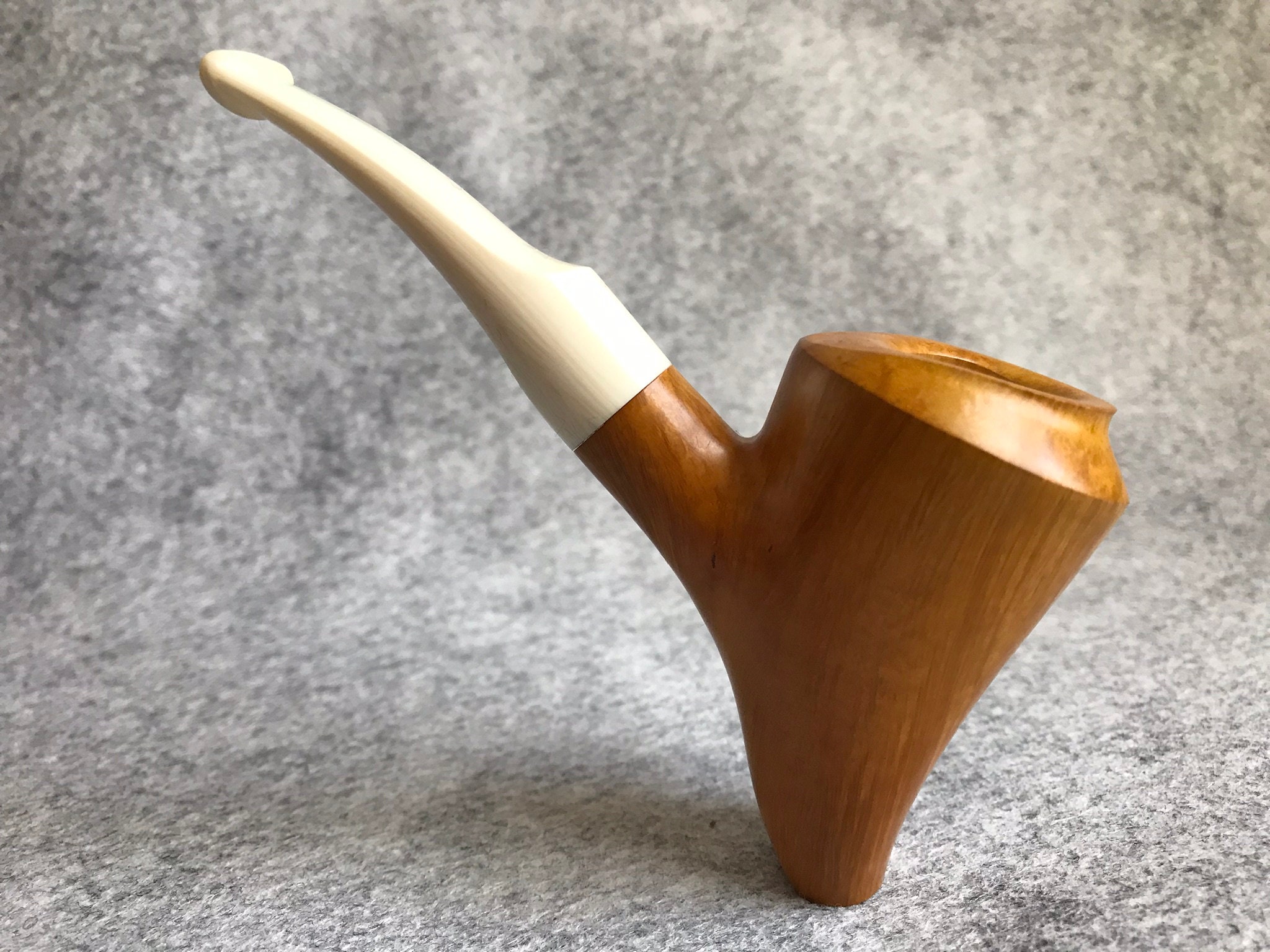 Briar Burl Pipe With White Acrylic Stem - Etsy