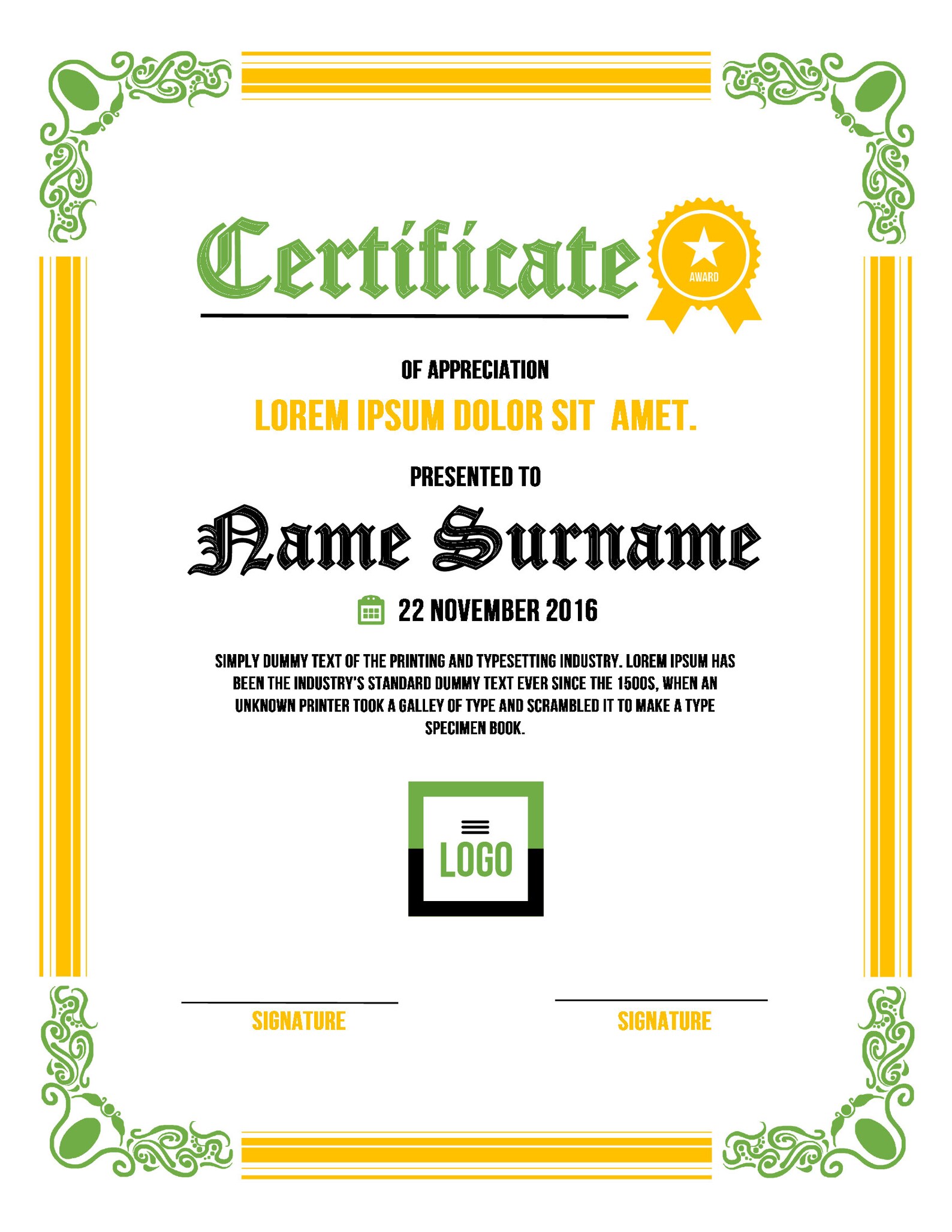 MS Word Professional Certificate Templates EPS Format for Adobe ...