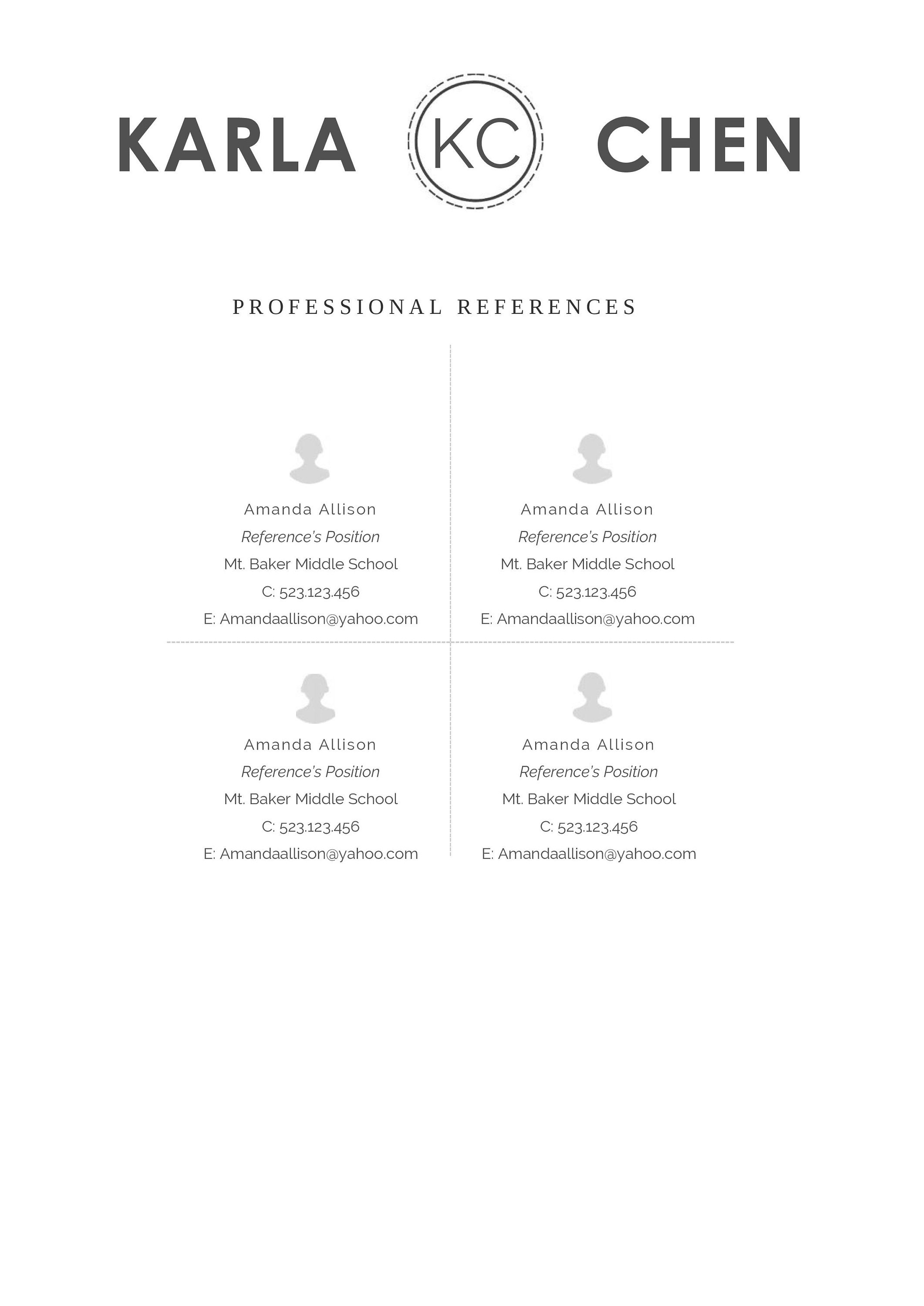 Monogram Professional Resume Template for Word Instant Download Mac ...