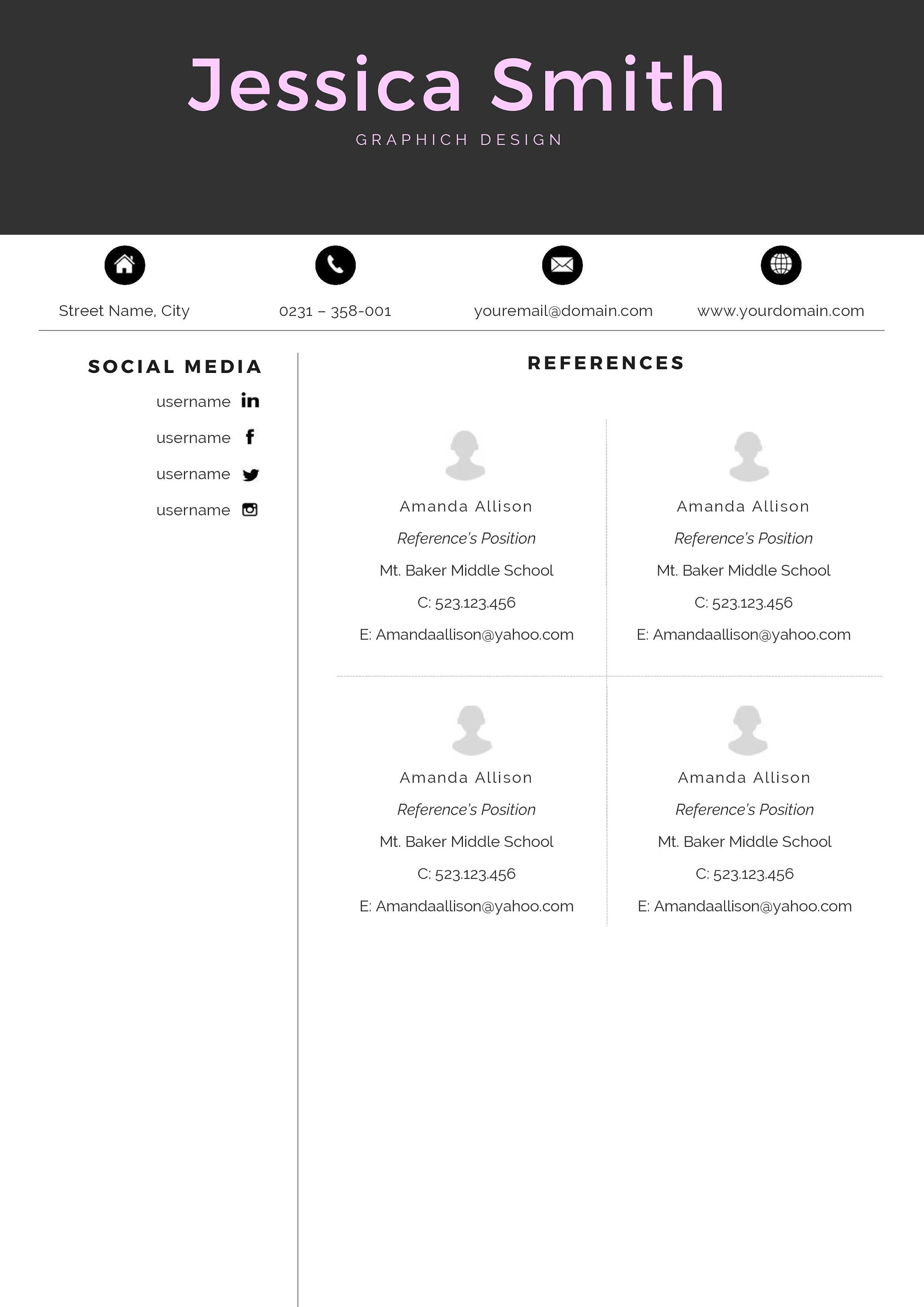 Executive Summary CV Resume Template for Word Instant Download - Etsy