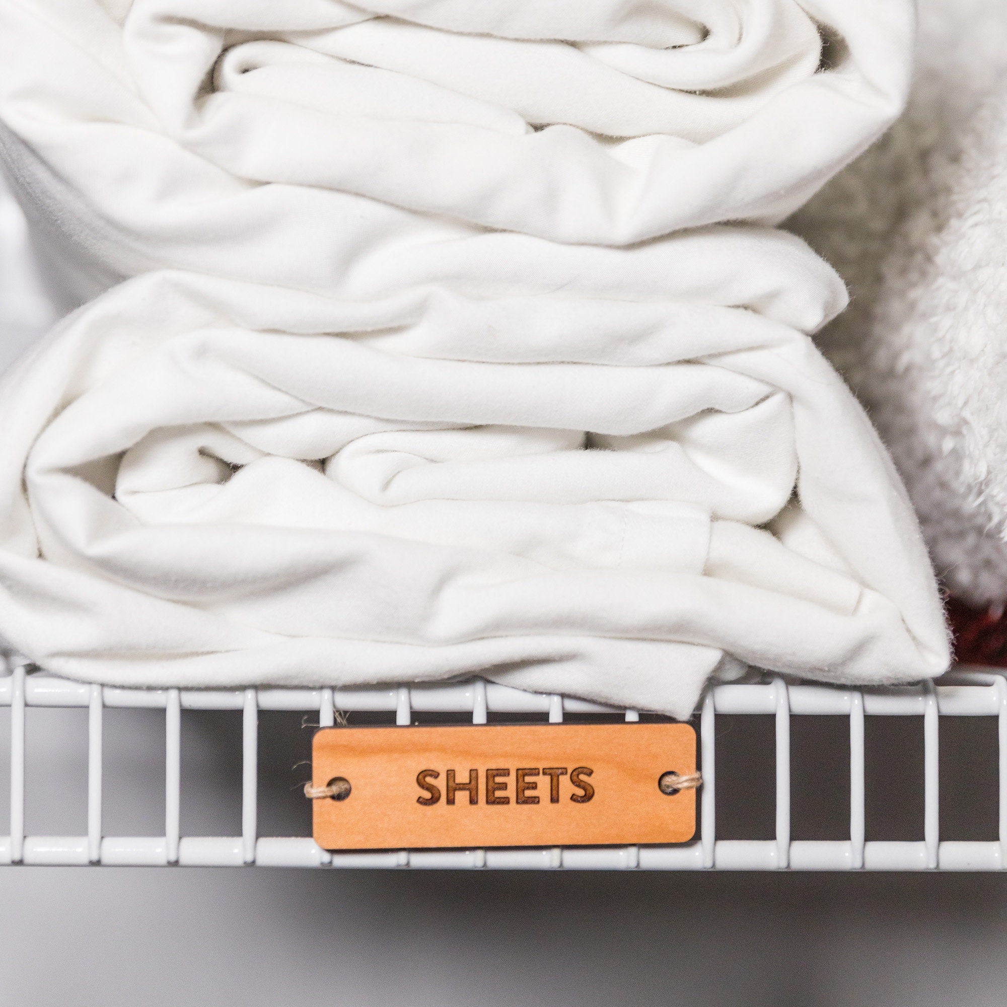 Custom Wood Linen Closet Tags Labels for Laundry Organization - Etsy
