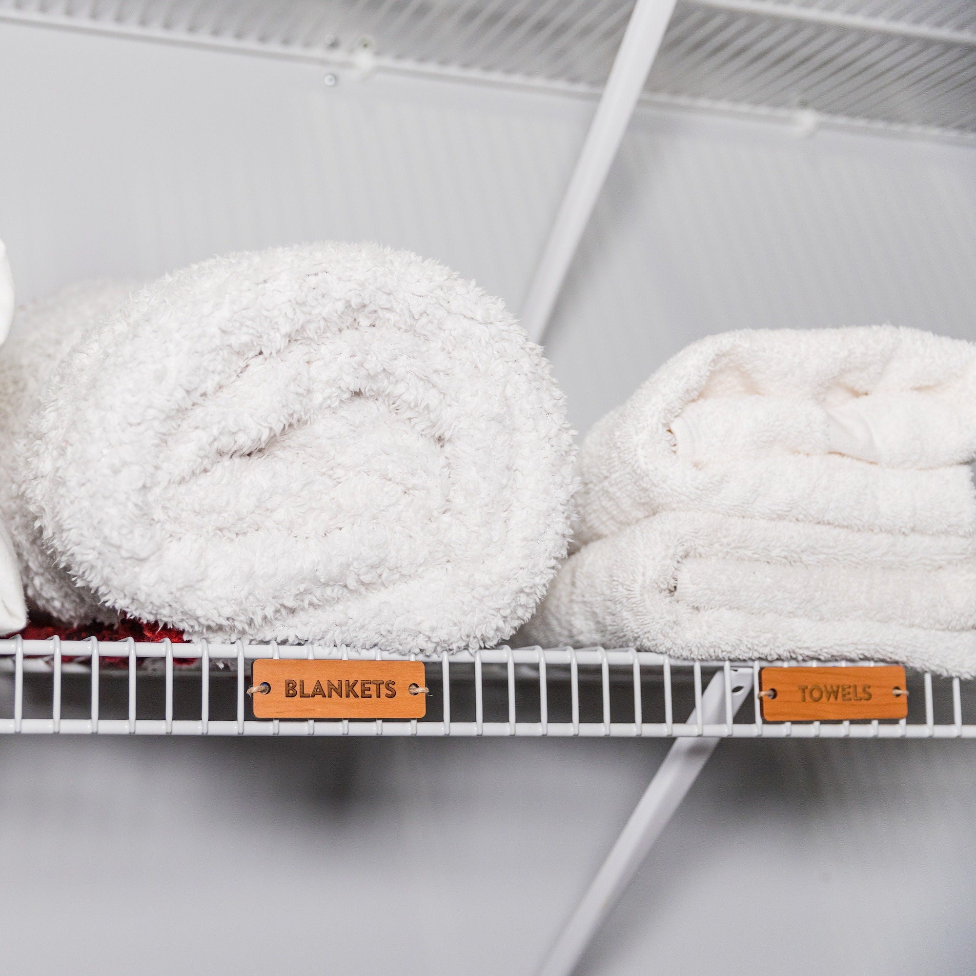 Custom Wood Linen Closet Tags Labels for Laundry Organization - Etsy