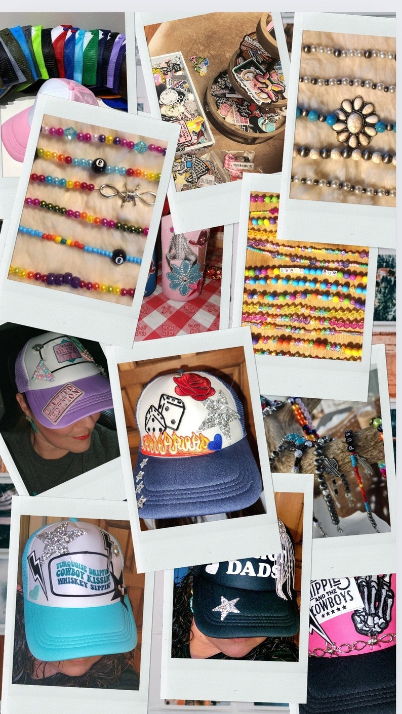 Trucker Hat Bar Start up Kit, Hat Patches, Pins, Chains, Patch Bar ...