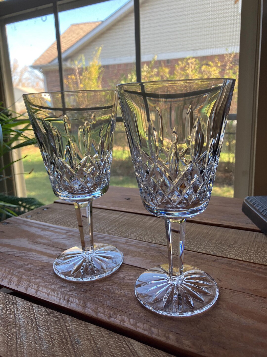 Waterford Crystal Lismore Water Goblets Wine Glasses 7", Price per Pair ...