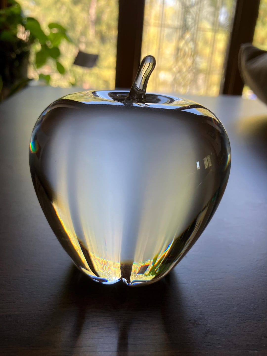 Steuben Crystal Apple Figurine Signed With Box - Etsy