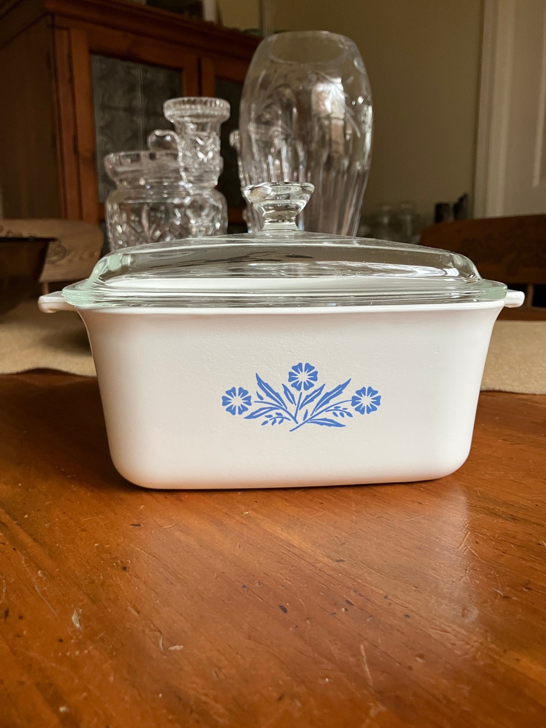 Corning Ware Blue Cornflower 1.5 Quart Rectangular Baking Pan With Lid ...