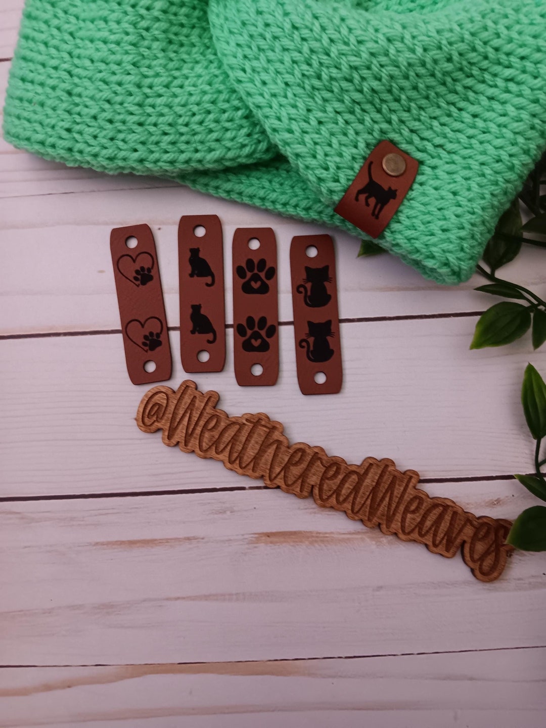 Made to Order Cat Lover Craft Tags, Rivet Chicago Screw Label, No Sew ...