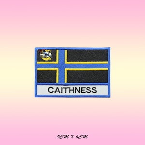 CAITHNESS County Flag Embroidered Iron on Patch Sew on Badge - Etsy