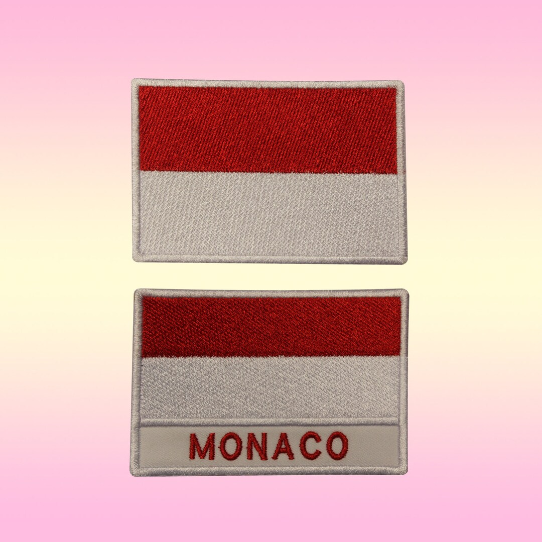 MONACO National Flag Embroidered Iron on Patch Sew on Badge - Etsy ...