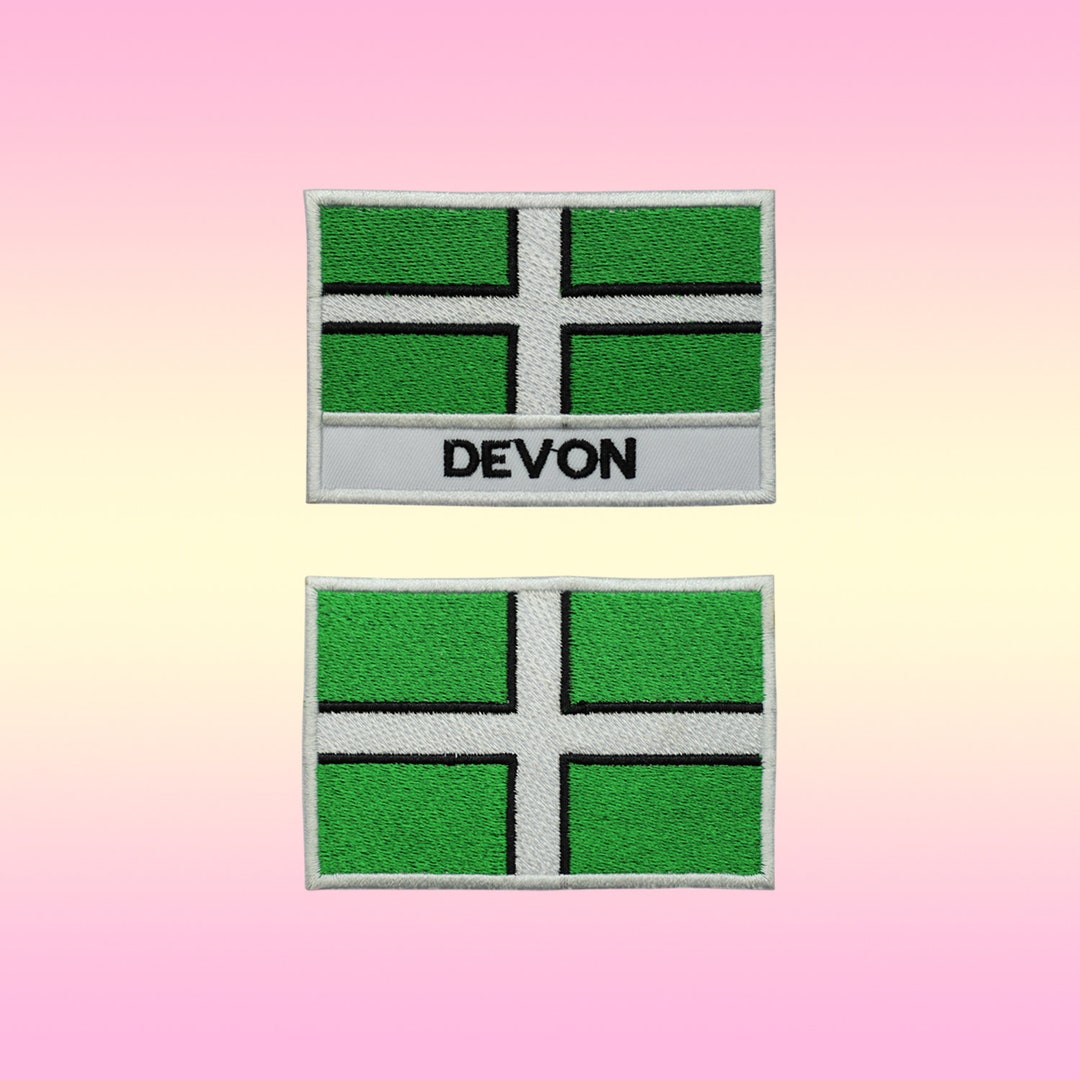 DEVON County Flag Embroidered Iron on Patch Sew on Badge - Etsy