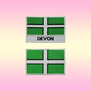 DEVON County Flag Embroidered Iron on Patch Sew on Badge - Etsy